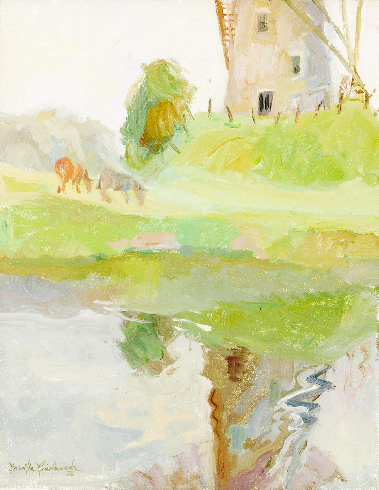 EMILIA CASTAÑEDA (1943), PAISAJE DE BRUJAS, 1974, Óleo sobre lienzo de ...